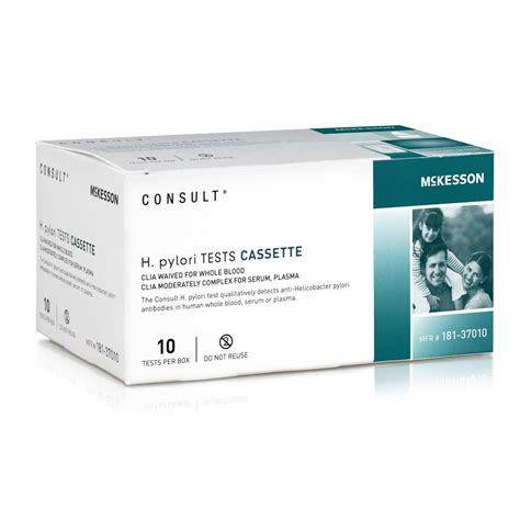Mckesson Consult H Pylori Cassette Test Kit 10 And 25 Tests Vitality Medical
