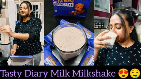 Tasty Diary Milk Milkshake🍹 Karthik With Dharshini ️ Youtube