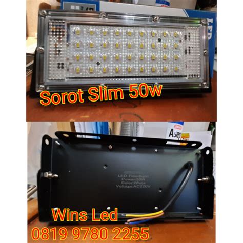 Jual Lampu Sorot Led W Watt Slim Smd Watt Tembak Floodlight Putih P Jakarta Pusat