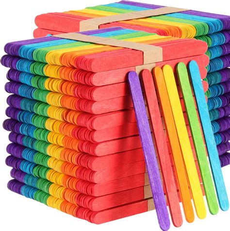 Kohand 1000 Pcs Colored Popsicle Sticks For Crafts 45