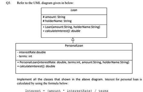 [get answer] q3 refer to the uml diagram given in below loan amount