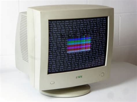 Practical 1999 Beige Crt 17 Computer Monitor Electro Props Hire