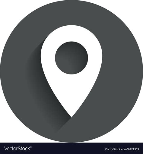 Map Pointer Icon Gps Location Symbol Royalty Free Vector