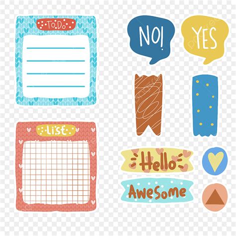 메모 메시지 스티커 일러스트 컬렉션 집합 메모지 편지 메모 메시지 스티커 메모지 참고 그림 Png 일러스트 및 Psd 이미지 무료 다운로드 Pngtree
