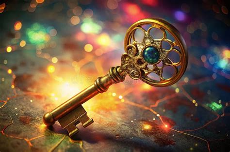 Unveiling The Secrets Of Global Exploration A Macro Closeup Of An Antique Key Stock Illustration