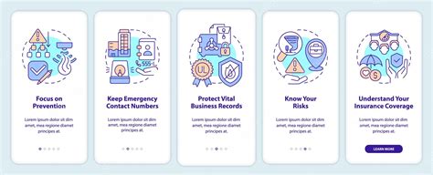 Premium Vector Disaster Preparedness For Business Onboarding Mobile App Screen