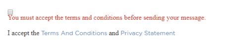 Php Contact Form 7 Acceptance Error Message Position Stack Overflow