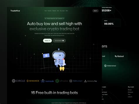 Crypto Trading Bot Landing Page Behance