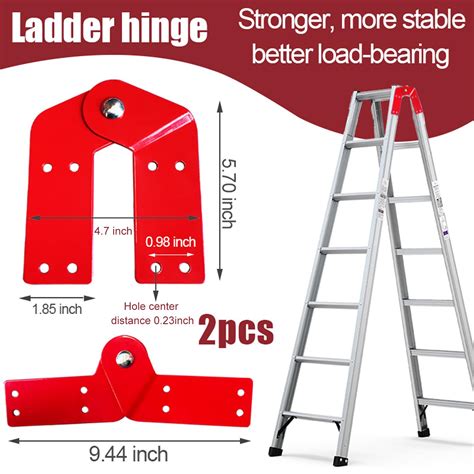 2 Pcs Attic Ladder Hinge Aluminum Tie Rod Attic Ladder