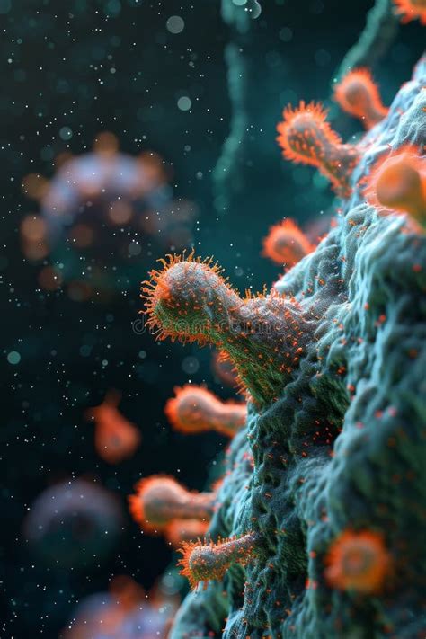 Close Up Of Bacteria Attacking A Cell High Resolution Digital