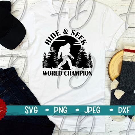 Sasquatch SVG DXF PNG Hide And Seek Champion Big Foot Etsy