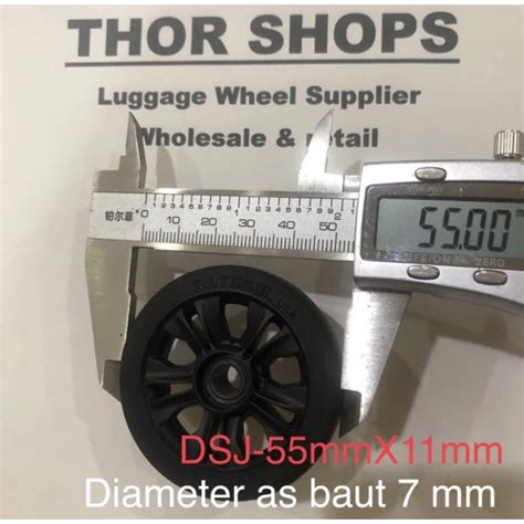 Sj Tobol Usa Double Wheel Replacement Luggage Wheel Shopee Malaysia