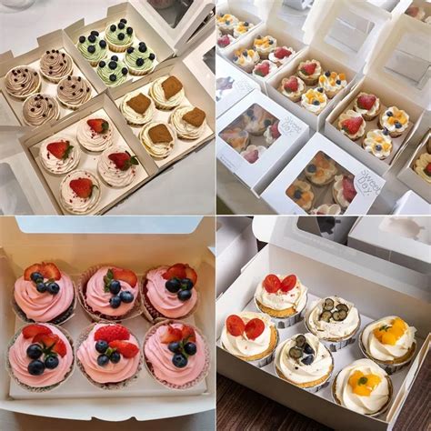 조각케이크케이스 종이 컵케이크 포장 상자 크래프트 페이퍼 마펜 컵 케이크 에그 타르트 5 개 티몬
