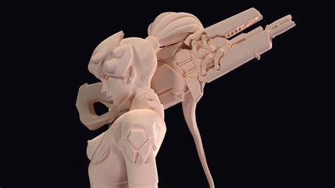 Sexy Nude Widowmaker From Overwatch 3d Model By Uroboros3d