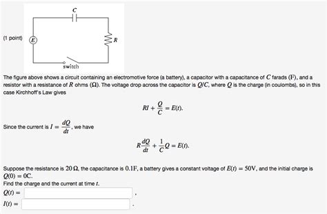 Solved The Figure Above Shows A Circuit Containing An Chegg