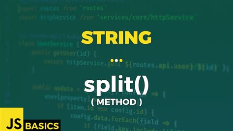 Javascript Basics · String · Split Method Youtube