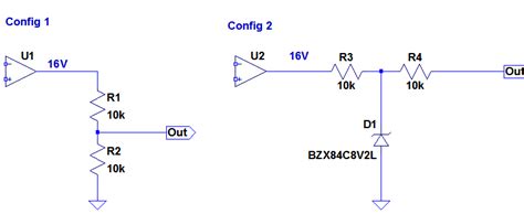 Voltage Divider Or Zener Clamp When Coupling A Comparator Output Signal To A Daq Electrical