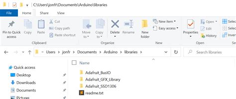 Installing Adafruit Oled Libraries Physical Computing