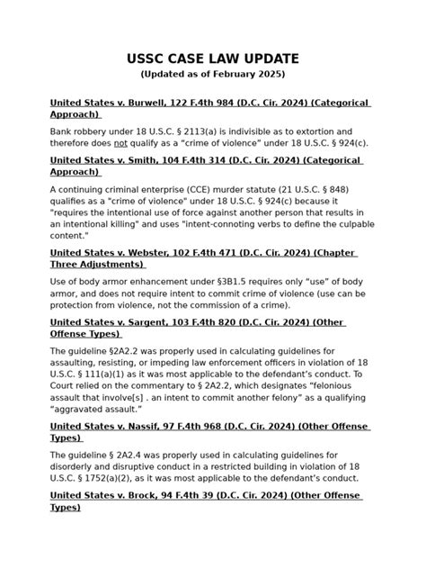 Ussc Caselaw Update April 2025 Pdf