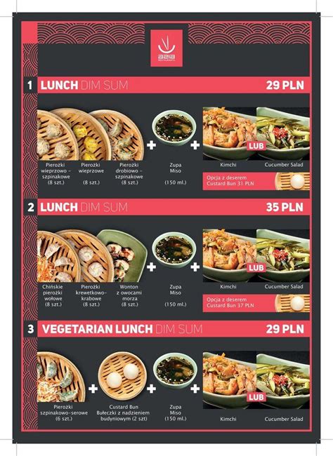 Menu At Dim Sum Restaurant Warsaw