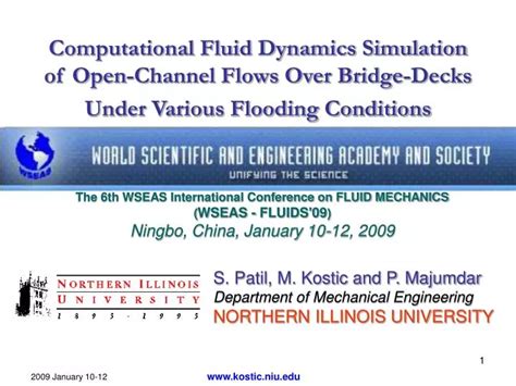 PPT Computational Fluid Dynamics Simulation Of Open Channel Flows Over Bridge Decks Under