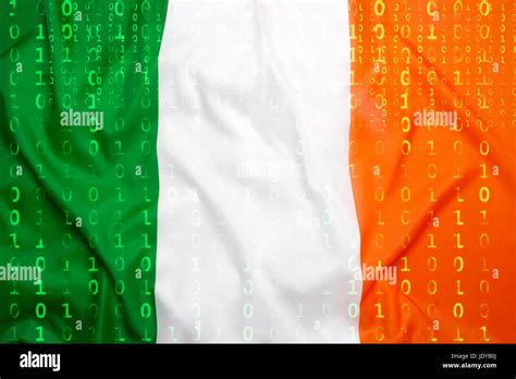 Data Protection Binary Code With Ireland Flag Stock Photo Alamy