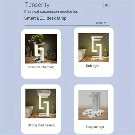 Usb 충전 포트 침대 룸과 1pc Led 책상 램프 스마트 Led 밤 램프 터치 센서와 공중 부양 테이블 Temu