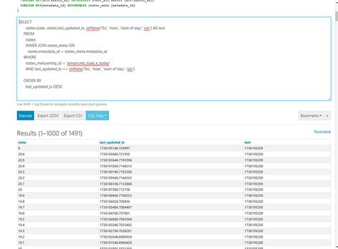 sql query just stopped working 2 days ago after an update of ha