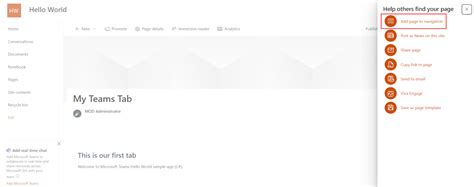 Integrate Teams Tab To Sharepoint Teams Microsoft Learn