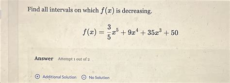 Solved Find All Intervals On Which F X Is Chegg