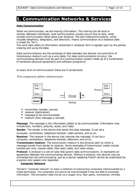 unit 1 dcn lecture notes 1 9 network related documentary work with