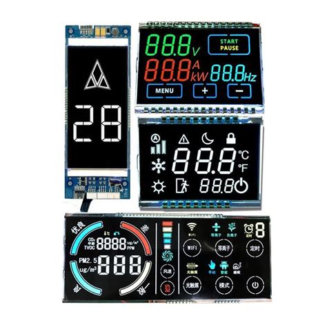 High Contrast Tn Htn Stn FSTN Va OEM Digit Segment Transparent LCD Screen For Car Kilometer