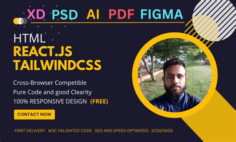 Convert Figma Xd Adobe Pdf To Html Tailwindcss Reactjs By Sharif
