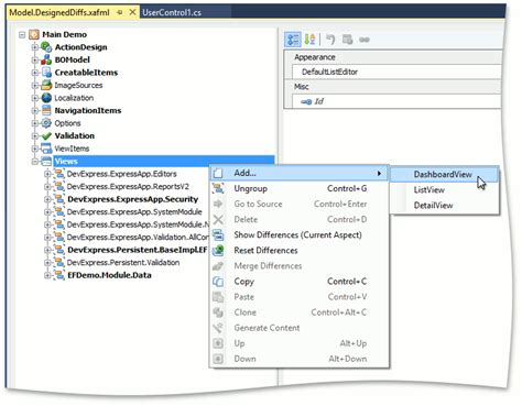 How To Show A Custom Data Bound Control In An Xaf View Winforms Xaf Cross Platform Net