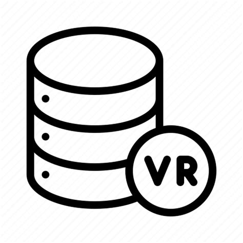 Database Technology Vr Network Digital System Connection Icon
