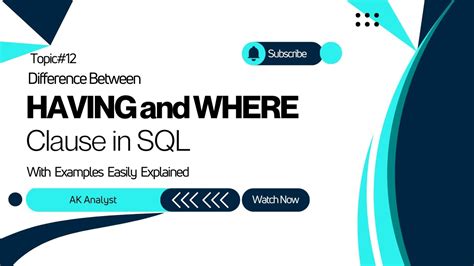 Having Vs Where Clause In Sql Key Differences Explainedsql Query Optimization Guidesql
