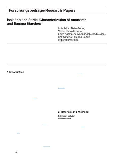 Isolation And Partial Characterization O Pdf Starch Viscosity