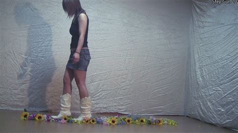Girl In Cowboy Boots Crushes Flowers Part Youtube
