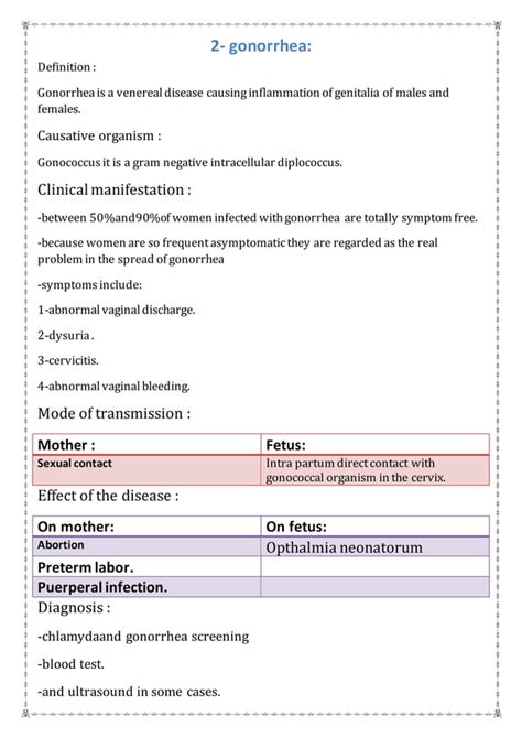 Sexually Transimtted Disease Docx