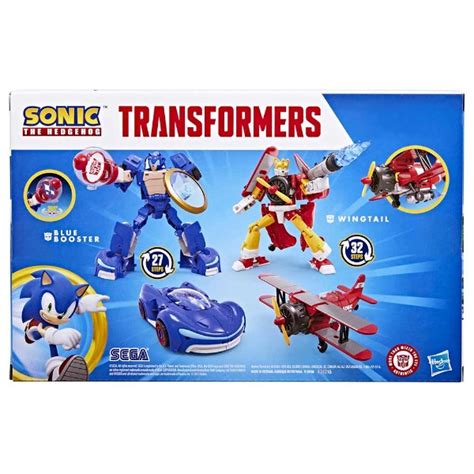 Transformers Collaborative Sonic The Hedgehog X Transformers Wingtail And Blue Booster Action
