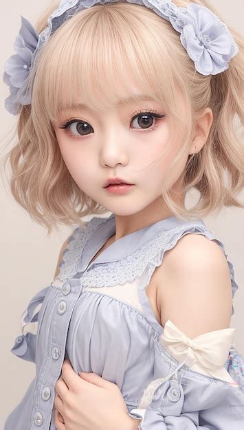 벌거벗은 벌거벗은 소녀들 귀여운 일본 소녀들 아시아 소녀들 프리미엄 사진