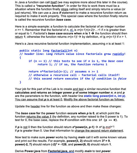 Solved In Java A Function Can Call Itself We May Explore