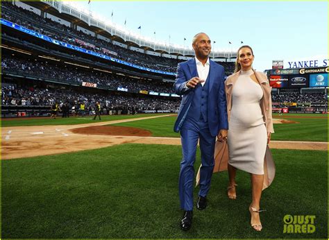 Pregnant Hannah Jeter Supports Husband Derek At Number Retirement