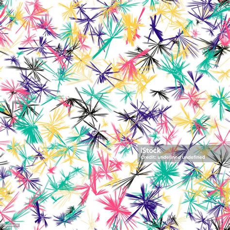 여러 가지 빛깔의 추상적 인 브러시 스트로크 꽃이나 별 모방 매끄러운 패턴 0명에 대한 스톡 사진 및 기타 이미지 0명 개념 고풍스런 Istock