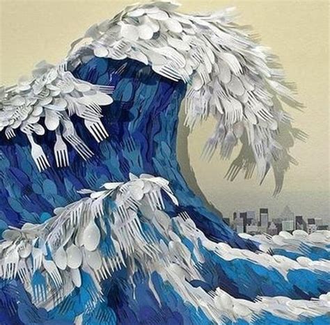 Plastic Plastic Pollution Art Ideas Plastic Waste Art Projects Waves
