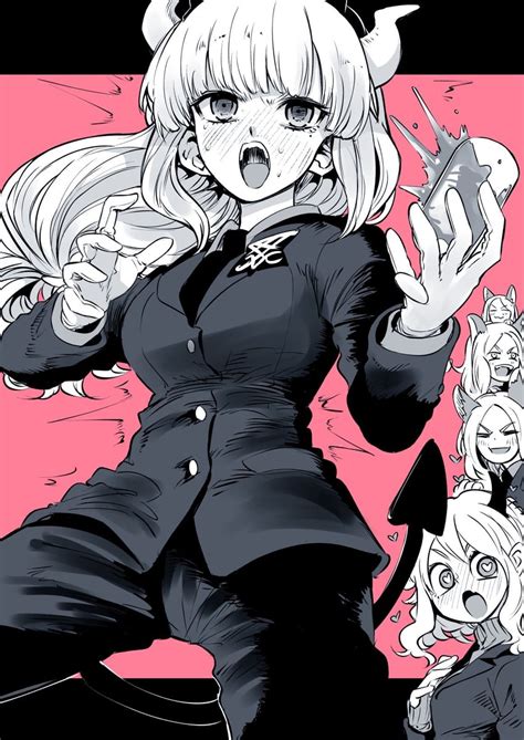 Lucifer Modeus And Cerberus Helltaker Drawn By Bonkara Sokuseki Maou Danbooru