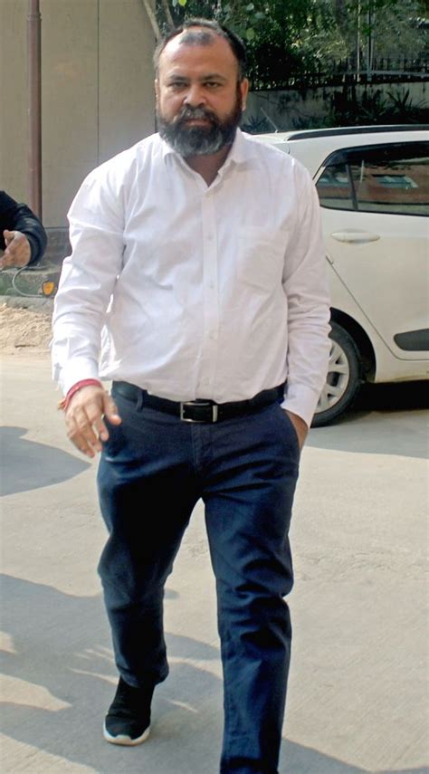 aap mla from model town akhilesh tripathi arrives at acb office