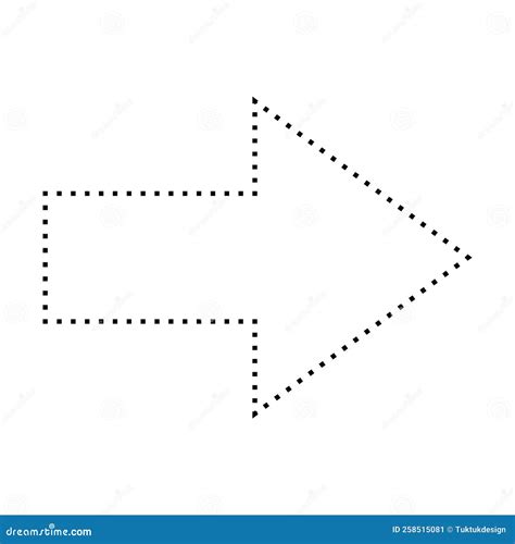 Arrow Shape Dotted Symbol Vector Icon For Creative Graphic Design Ui Element Stock Vector