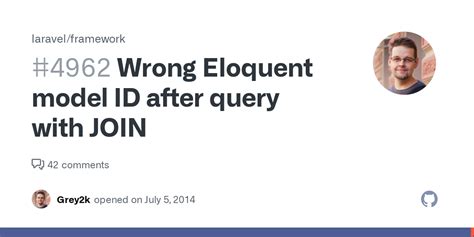 Wrong Eloquent Model Id After Query With Join · Issue 4962 · Laravel