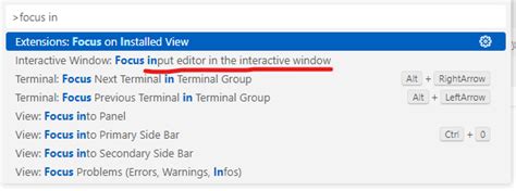 command `interactive window focus input editor in the interactive window` looks ugly · issue